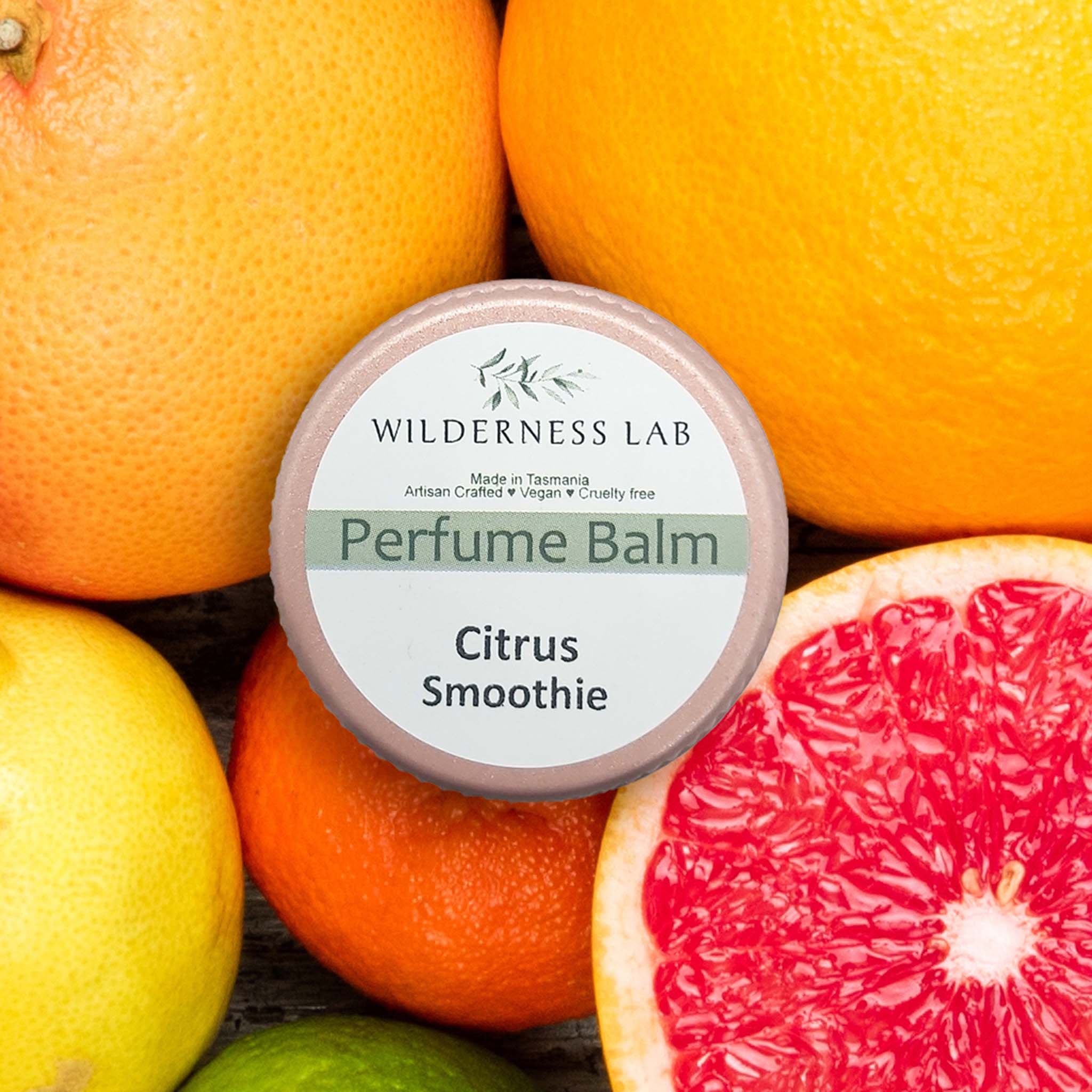 Citrus Smoothie Solid Perfume - natural vegan perfume balm with essent ...